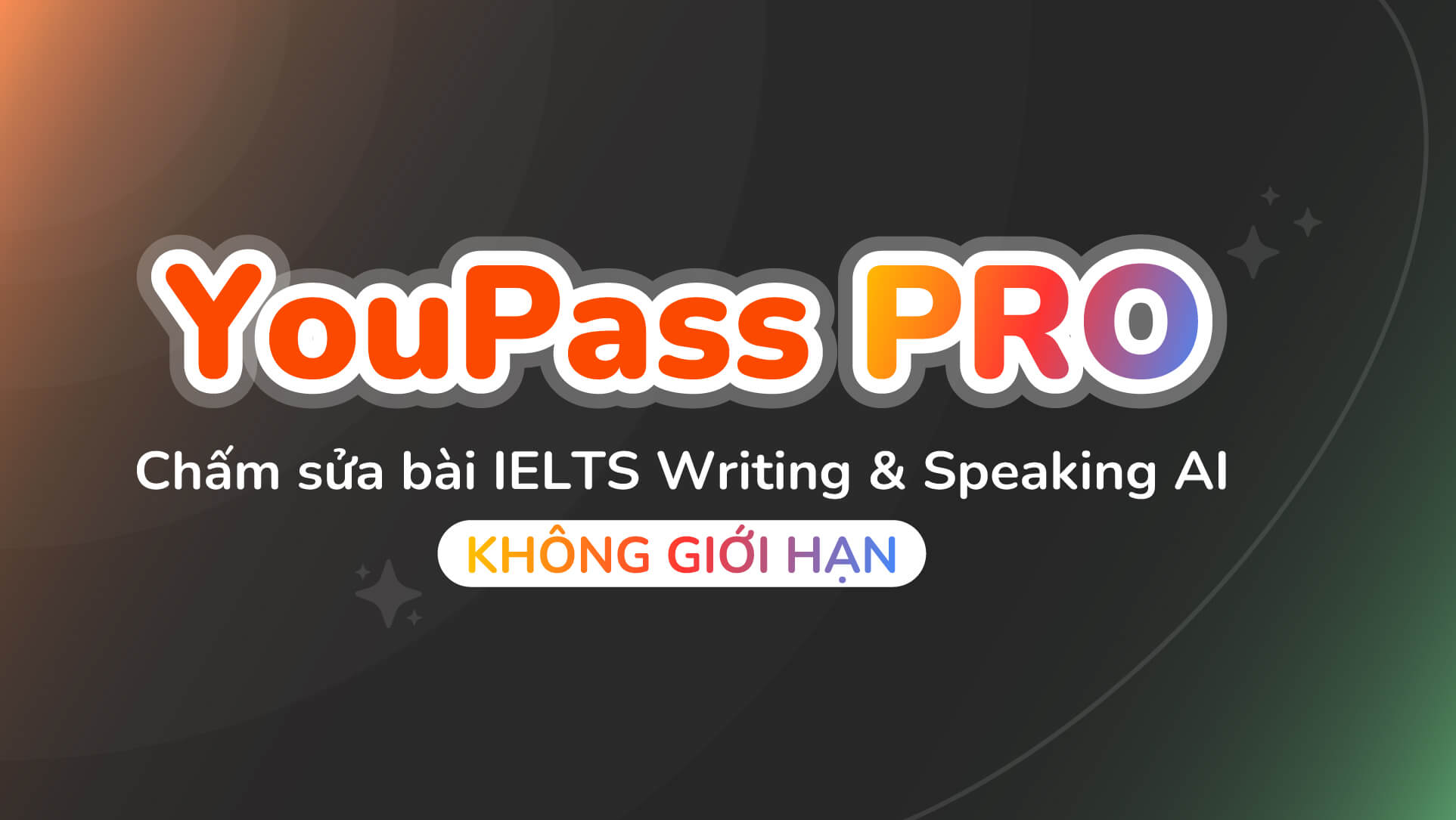 YouPass PRO: Đăng ký luyện Writing & Speaking AI không giới hạn